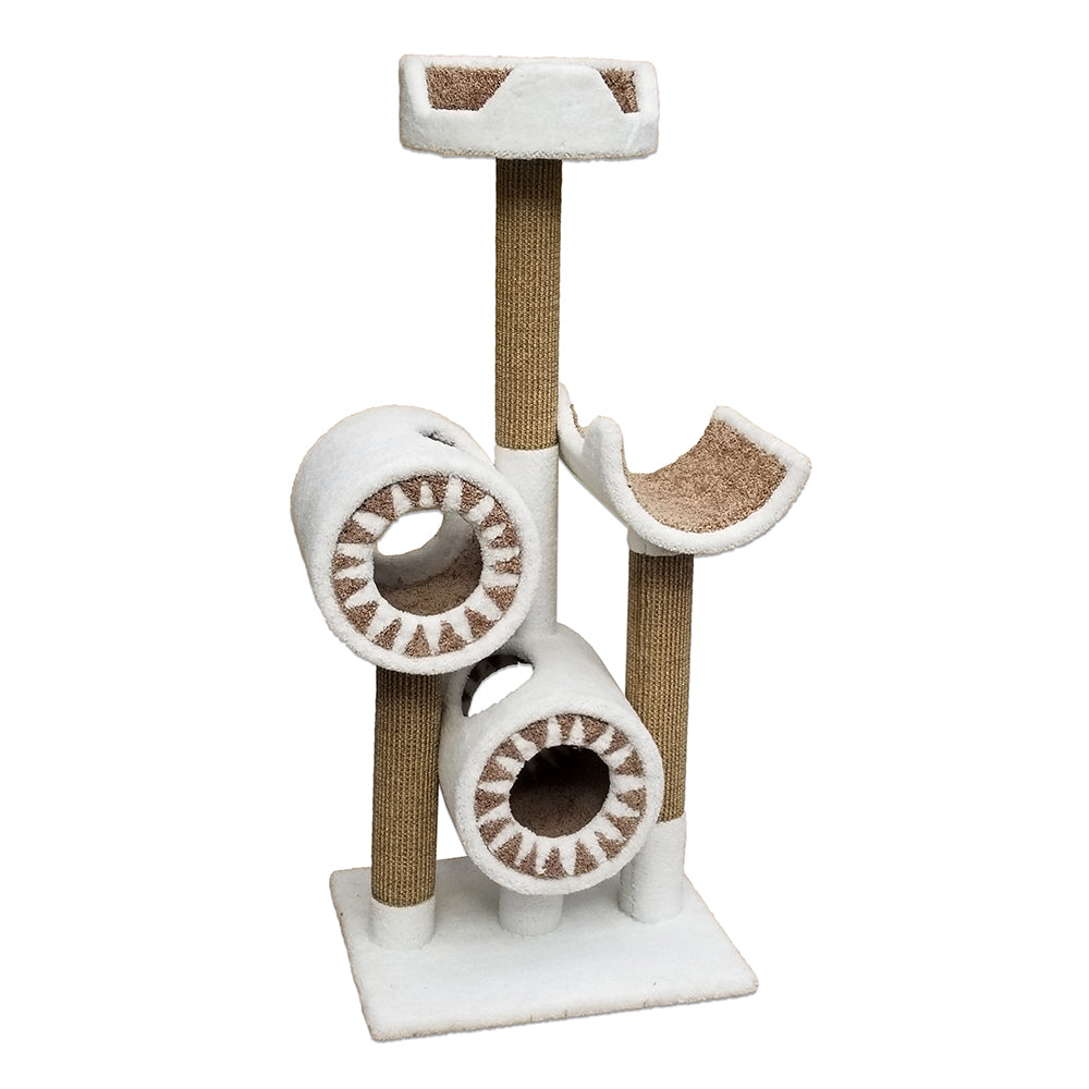 T2PB DELUXE CAT TOWER W/ (2) CAT TUNNEL, (1) CAT PERCH (1) CAT BED ...